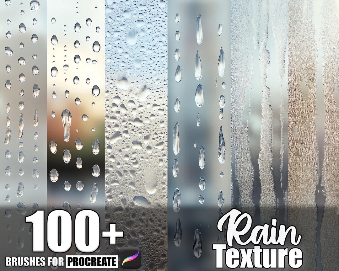 100+ Rain Texture Procreate Textures, Brushes for Procreate, Instant ...