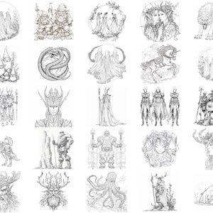 100 Nordic Mythical Creatures Procreate Stamps, Brushes for Procreate ...
