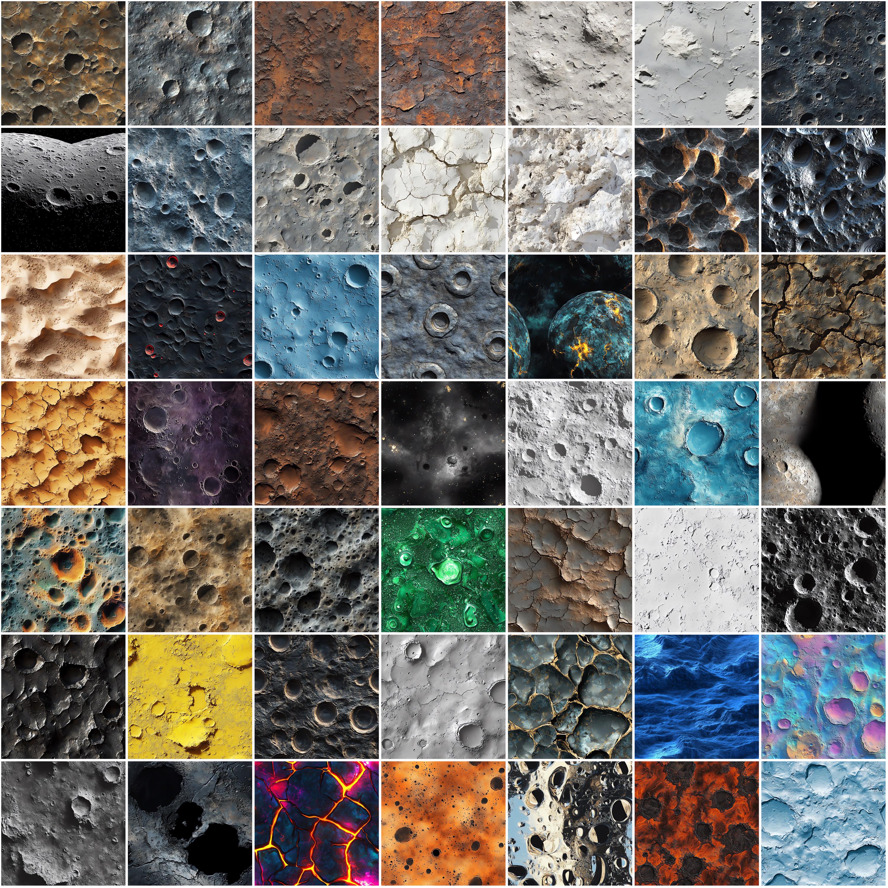 100+ Cratered Planet Procreate Textures, Brushes for Procreate, Instant ...