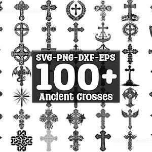 Ancient Crosses SVG Bundle, Set of 100, Instant Digital Download, Png ...