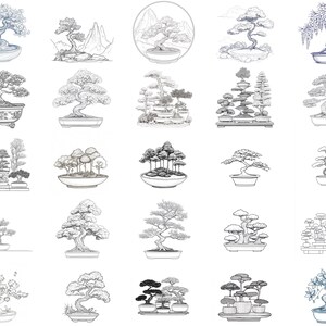 100+ Bonsai Tree Procreate Stamps, Brushes for Procreate, Instant ...