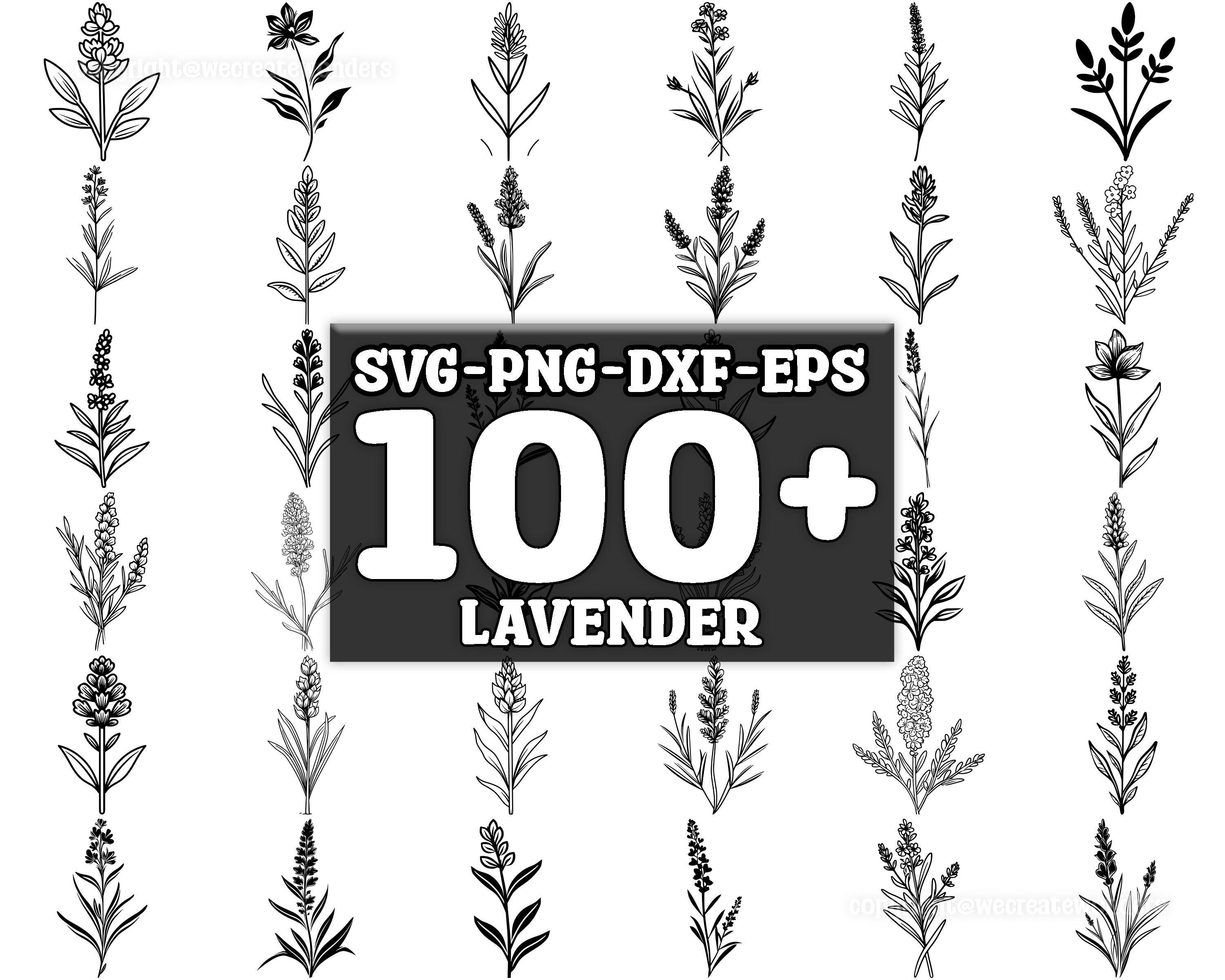 Lavender SVG Bundle, Set of 100, Instant Digital Download, Png, Svg ...