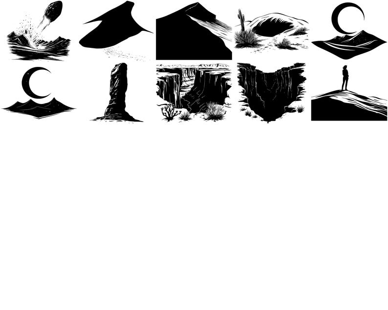 Desert Dunes SVG Bundle, Set of 100, Instant Digital Download, Png, Svg ...