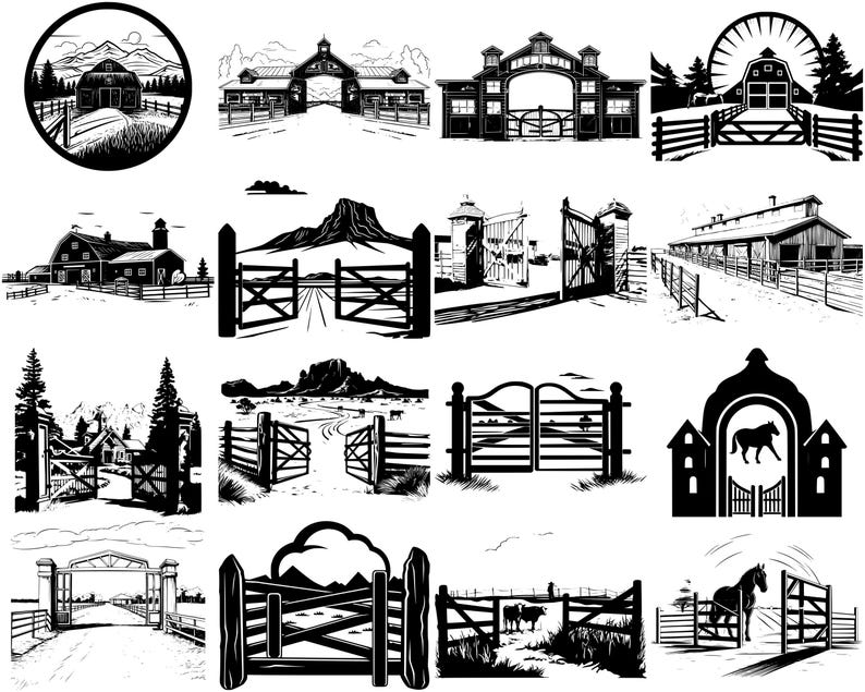 Gate Ranch SVG Bundle, Set of 100, Instant Digital Download, Png, Svg ...