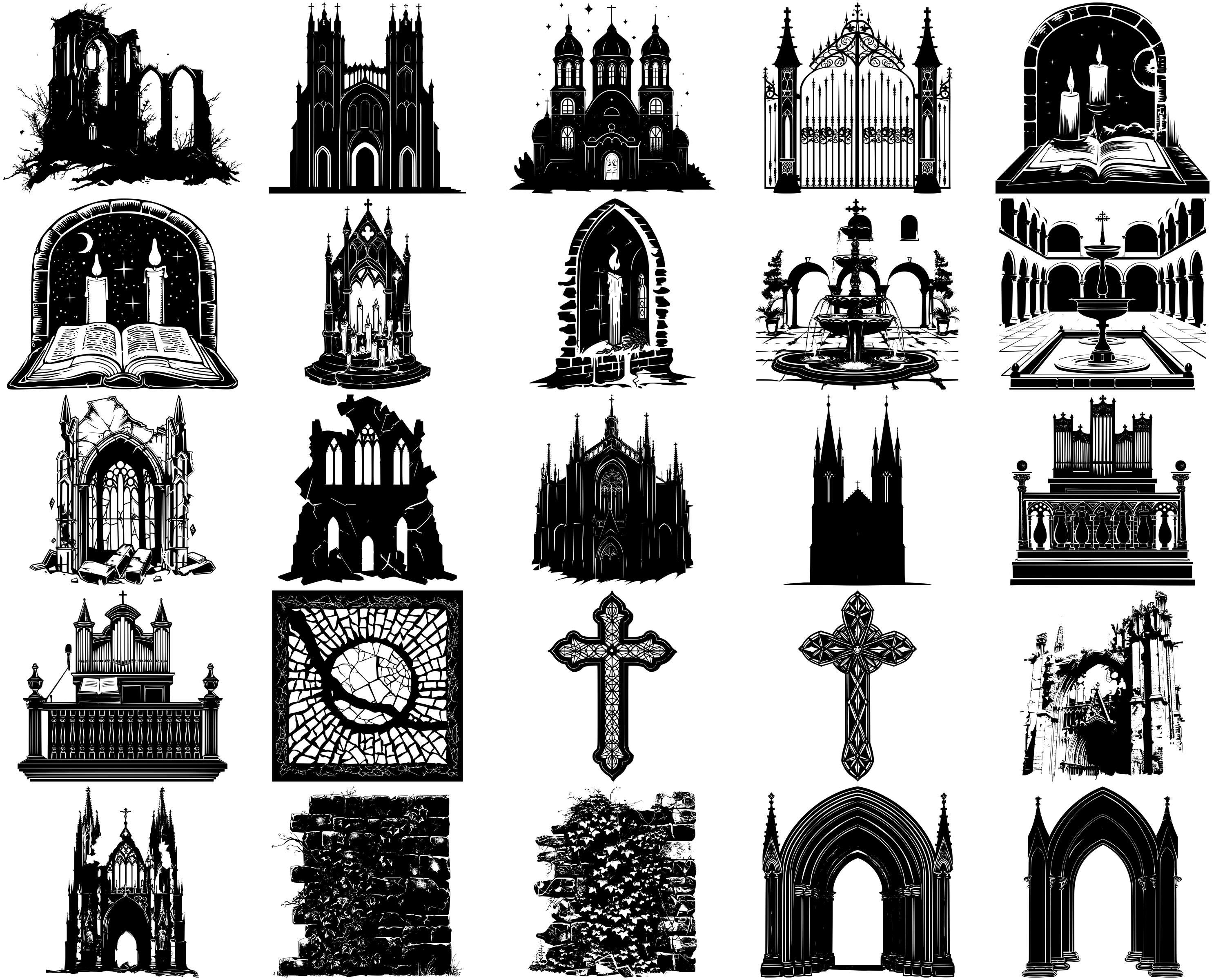 Eternal Spires SVG Bundle, Set of 100, Instant Digital Download, Png ...