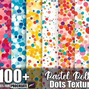 100+ Pastel Polka Dots Procreate Textures, Brushes for Procreate ...