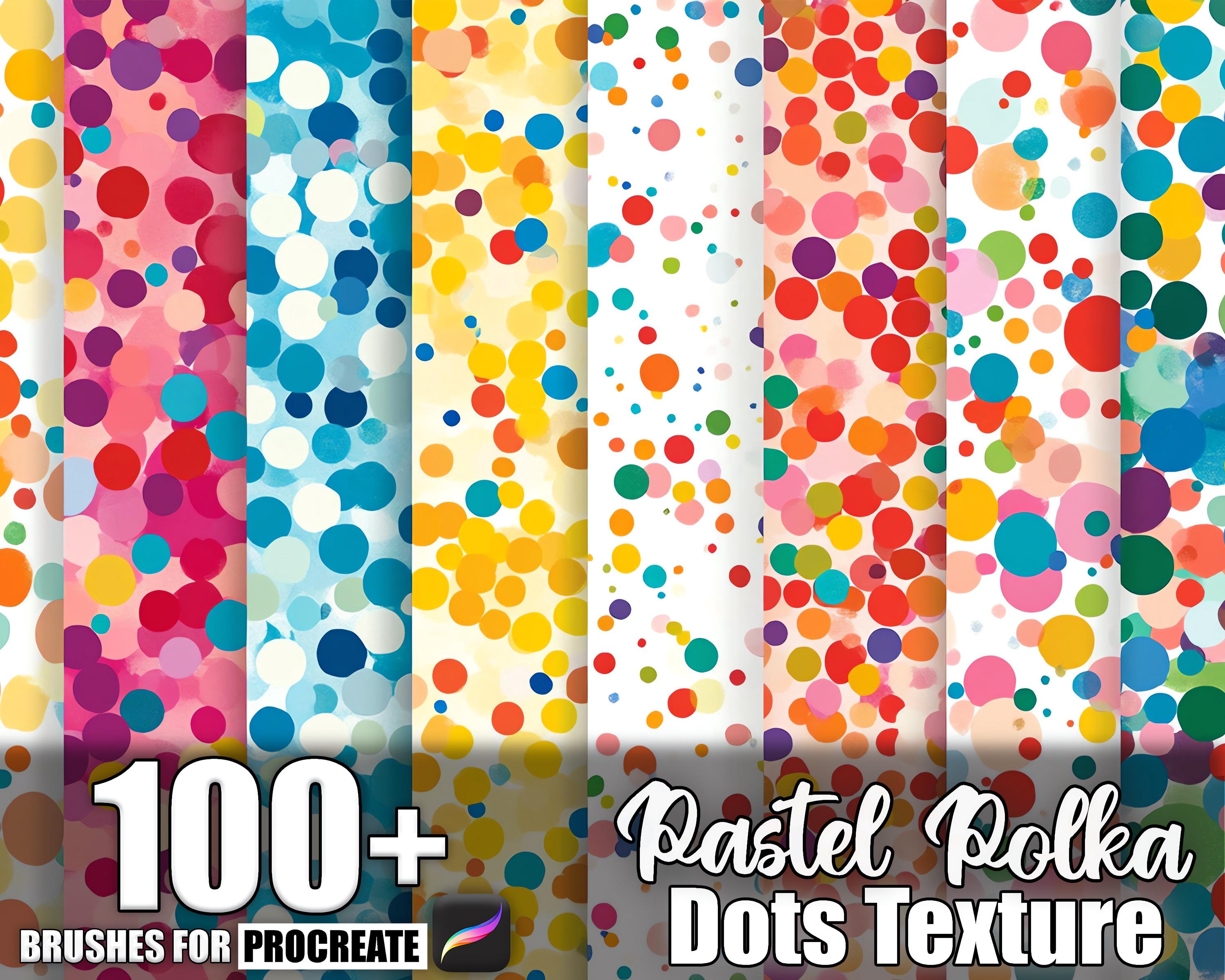 100+ Pastel Polka Dots Procreate Textures, Brushes for Procreate ...