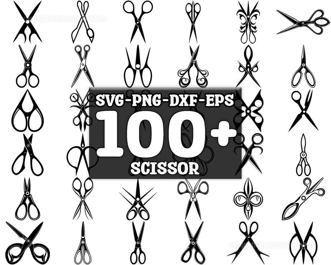 Scissor SVG Bundle, Set of 100, Instant Digital Download, Png, Svg, Eps ...