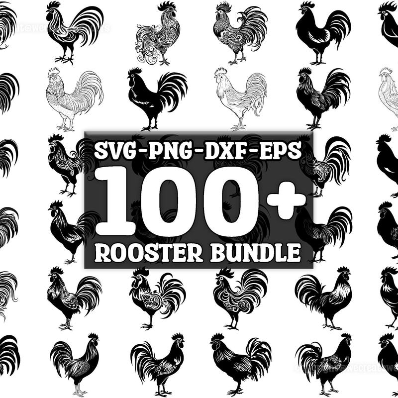 Rooster Svg - Etsy