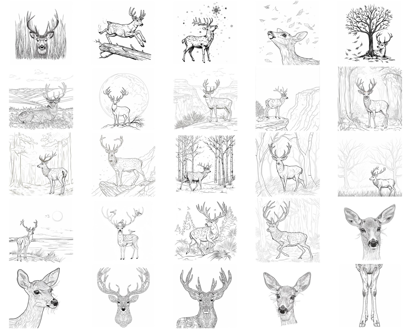 100+ Deer Procreate Stamps, Brushes for Procreate, Instant Digital ...