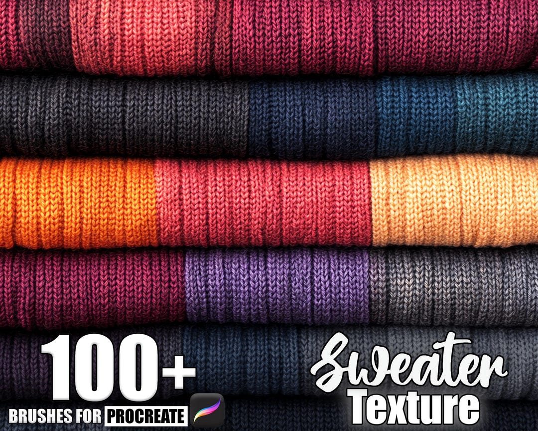 100+ Sweater Texture Procreate Textures, Brushes for Procreate, Instant ...
