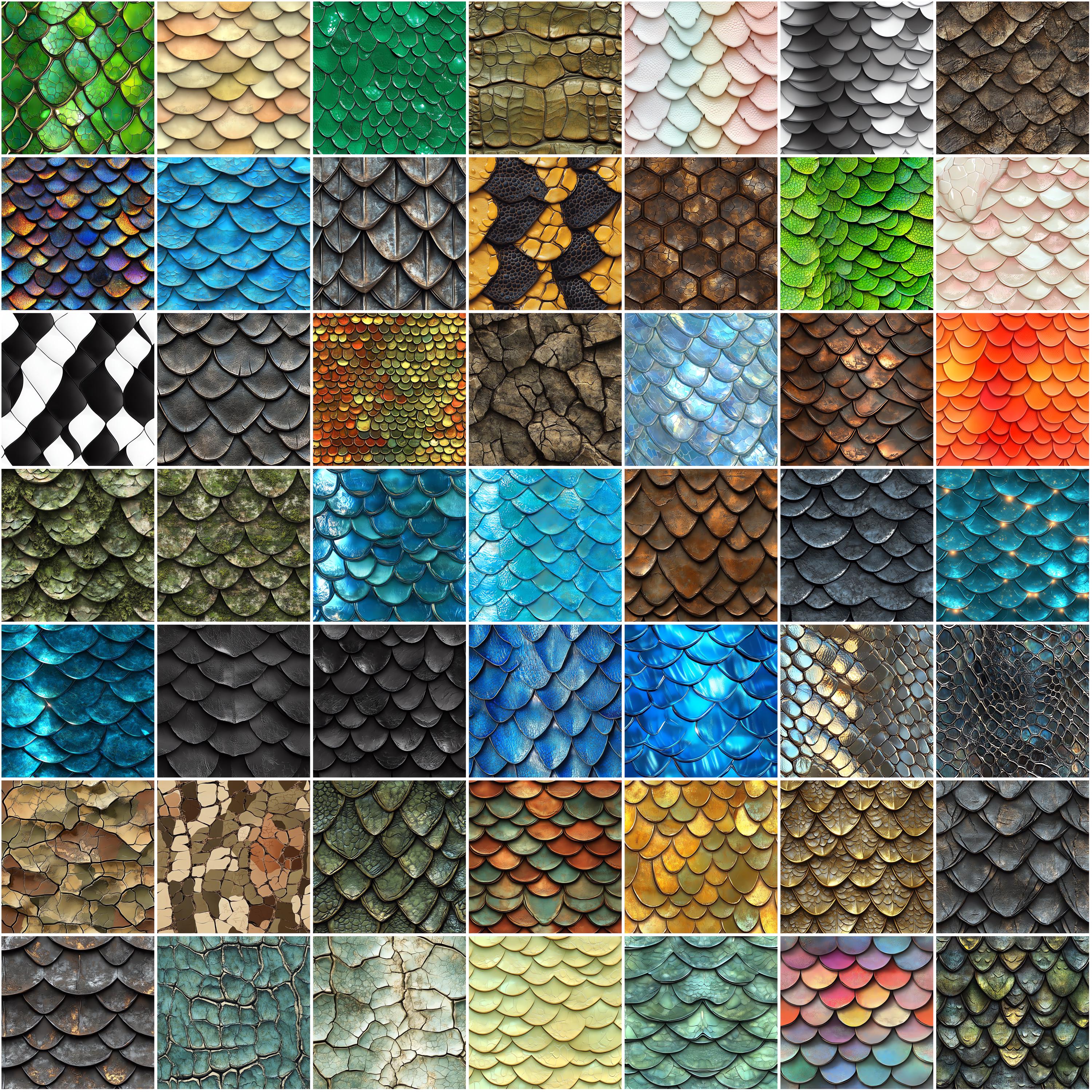 100+ Reptile Scales Procreate Textures, Brushes for Procreate, Instant ...