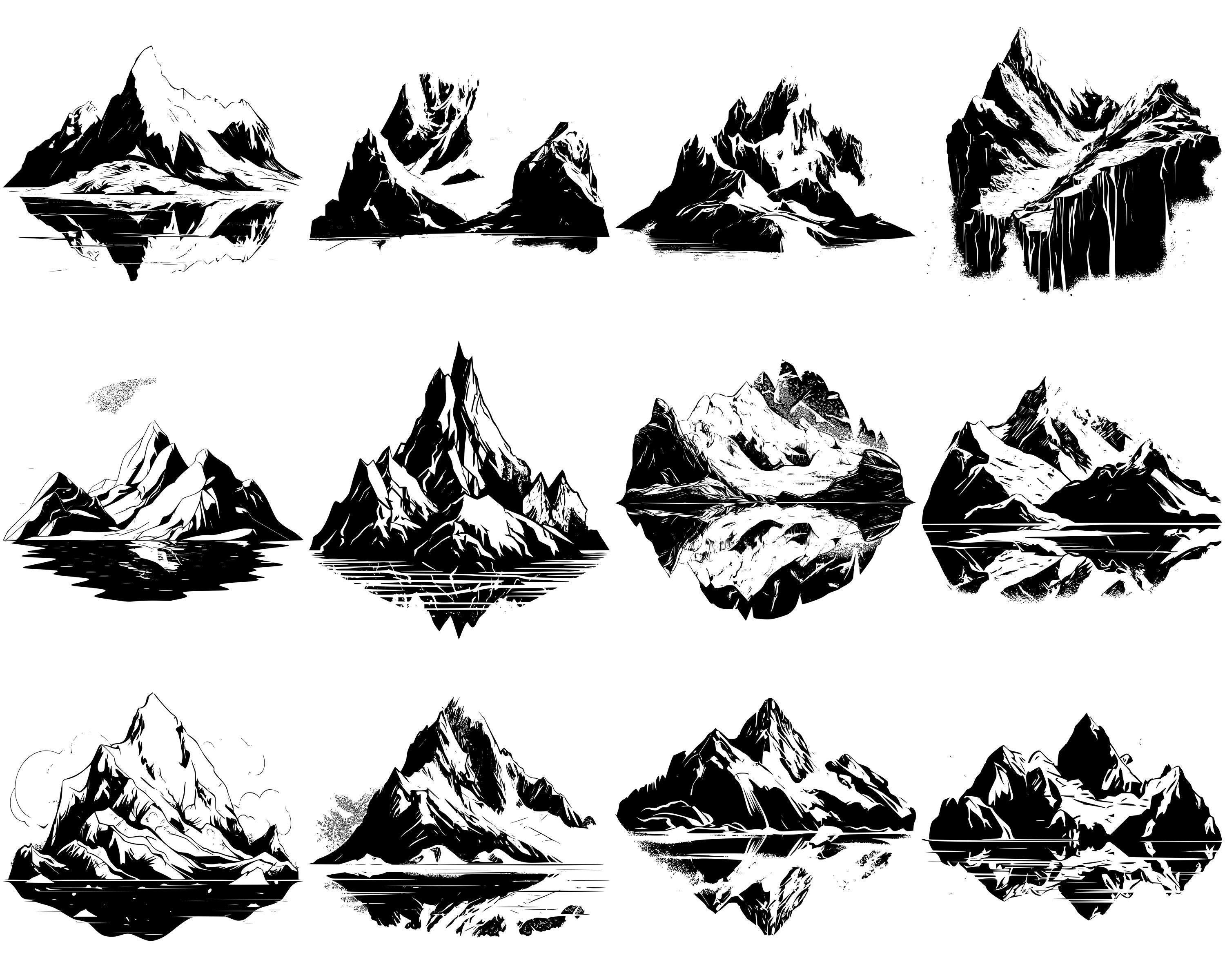 Ice Glacier SVG Bundle, Set of 100, Instant Digital Download, Png, Svg ...