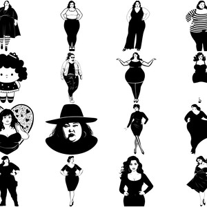 Plus Size Woman SVG Bundle, Set of 100, Instant Digital Download, Png ...