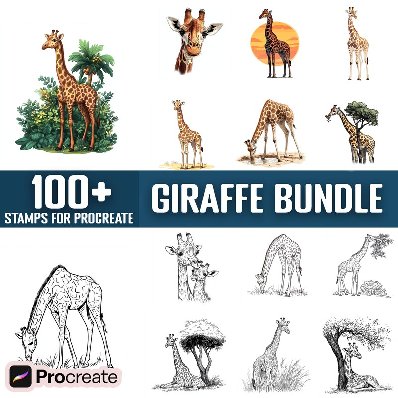 Giraffe Stamp - Etsy