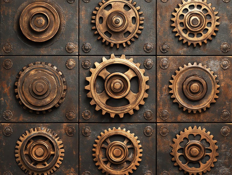 100+ Interlocking Cog Wheels Procreate Textures, Brushes for Procreate ...