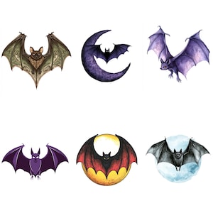 100+ Bat Tattoo Procreate Stamps, Brushes for Procreate, Instant ...