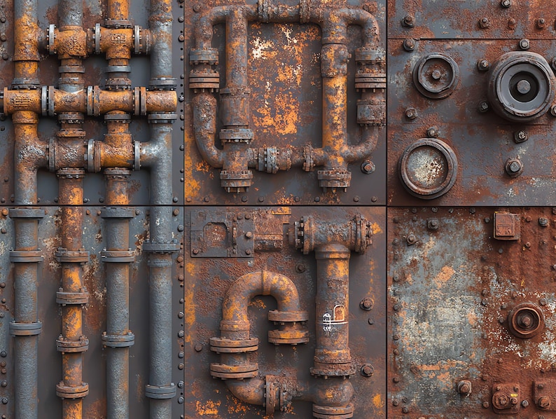 100+ Steampunk Pipe Procreate Textures, Brushes for Procreate, Instant ...