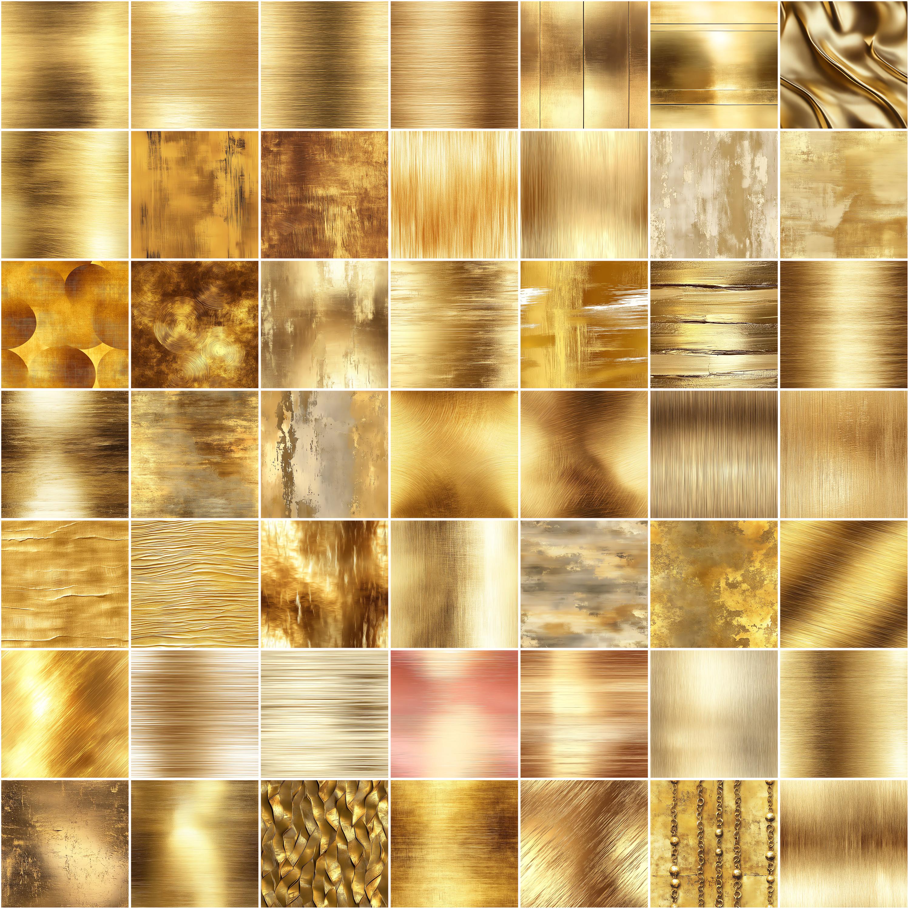 100+ Brushed Gold Procreate Textures, Brushes for Procreate, Instant ...