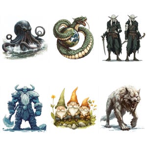 100+ Nordic Mythical Creatures Procreate Stamps, Brushes for Procreate ...