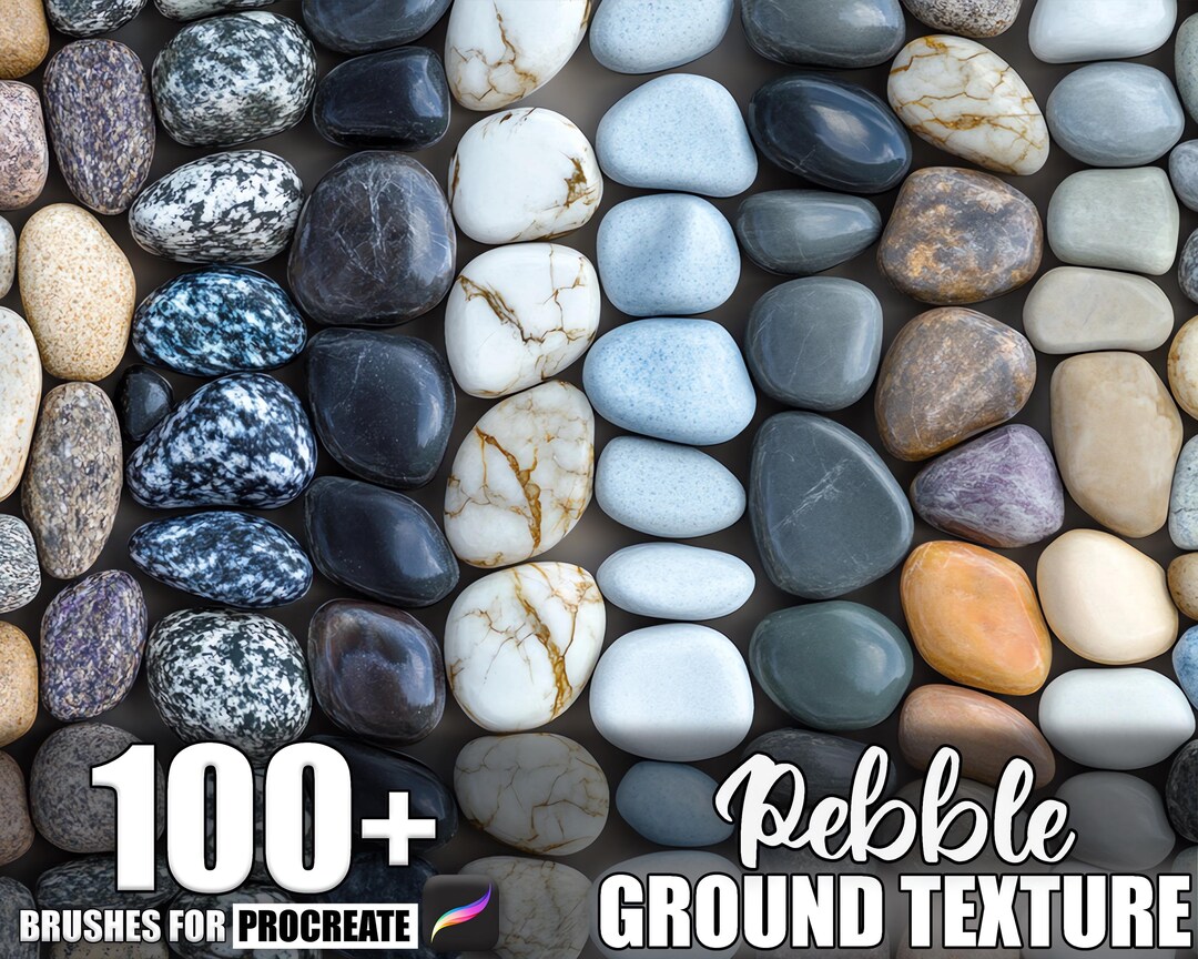 100+ Pebble Ground Procreate Textures, Brushes for Procreate, Instant ...