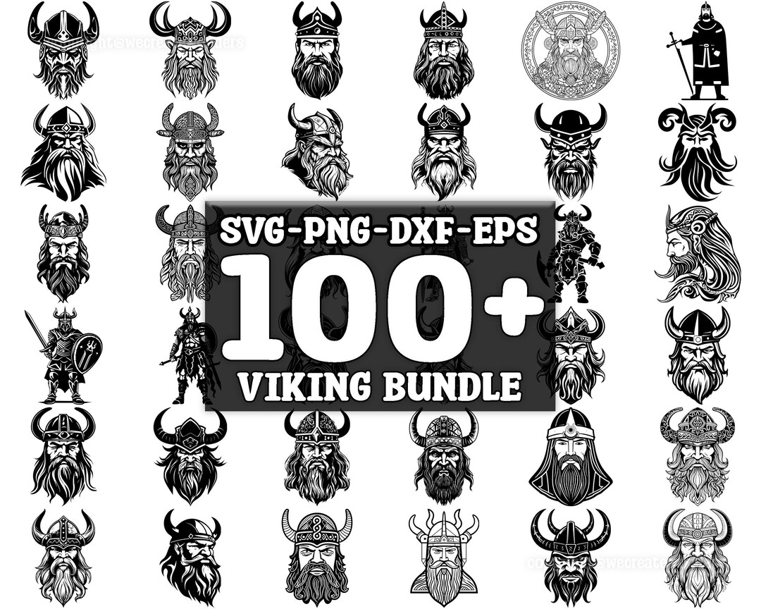 Viking SVG Bundle, Set of 100, Instant Digital Download, Png, Svg, Eps ...