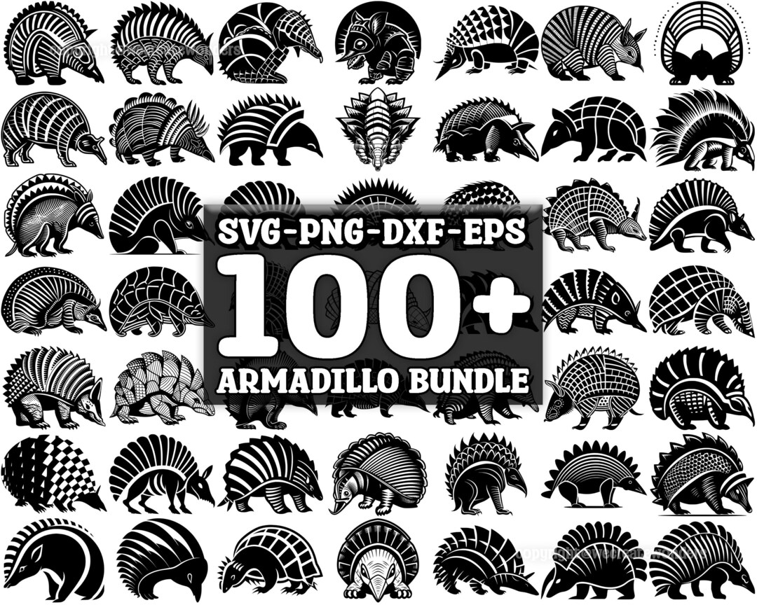 Armadillo SVG Bundle, Set of 100, Instant Digital Download, Png, Svg ...