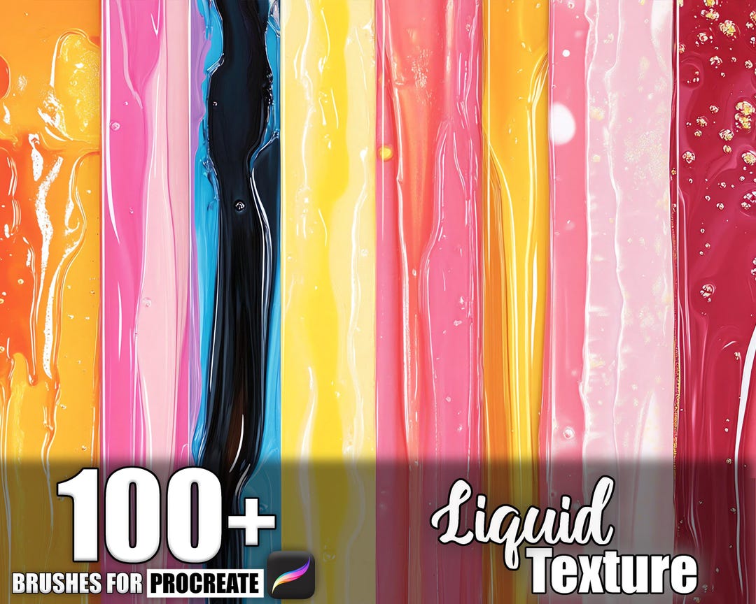 100+ Liquid Texture Procreate Textures, Brushes for Procreate, Instant ...