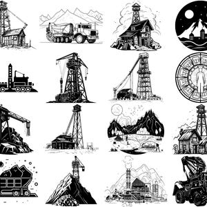 Mining SVG Bundle, Set of 100, Instant Digital Download, Png, Svg, Eps ...