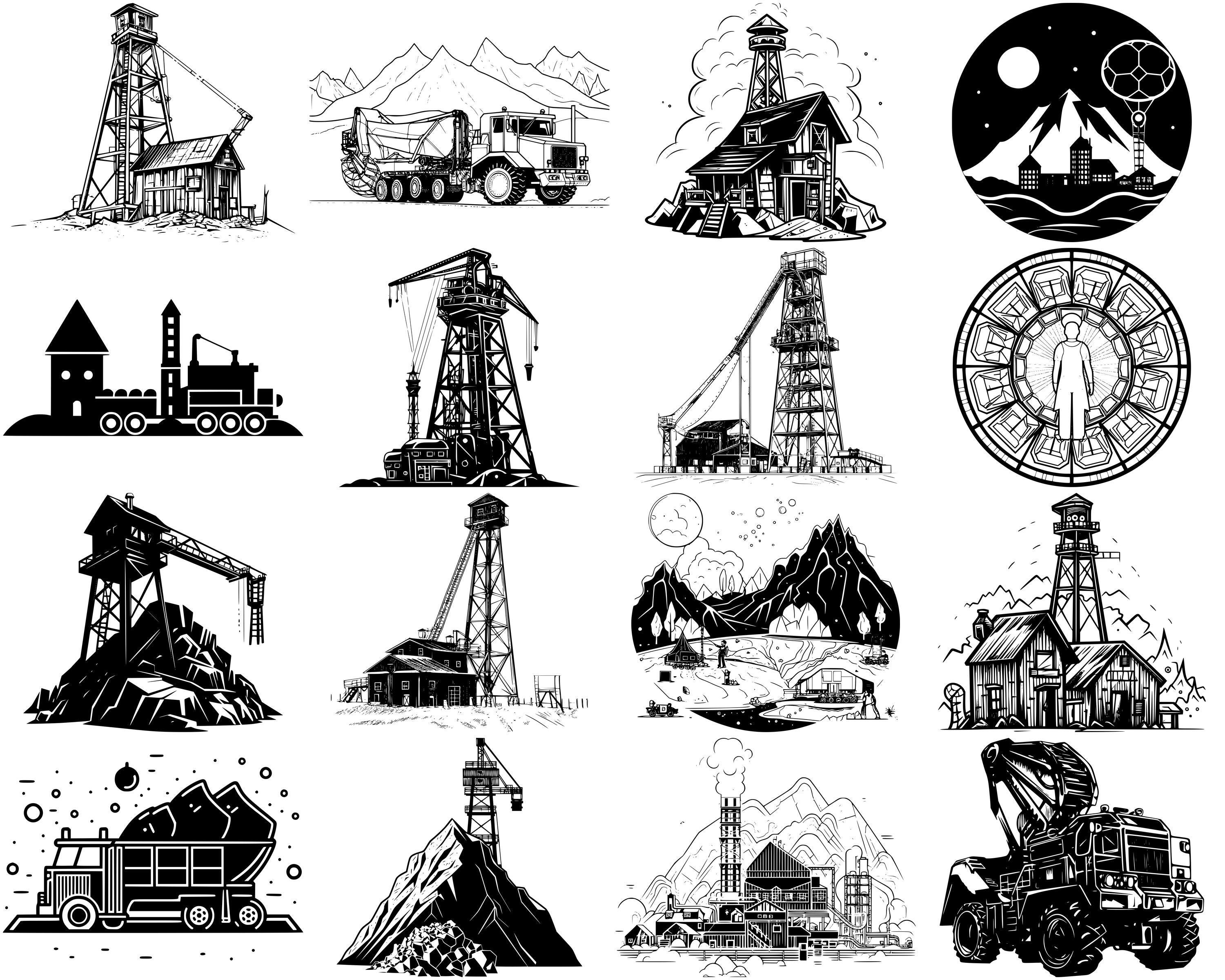 Mining SVG Bundle, Set of 100, Instant Digital Download, Png, Svg, Eps ...
