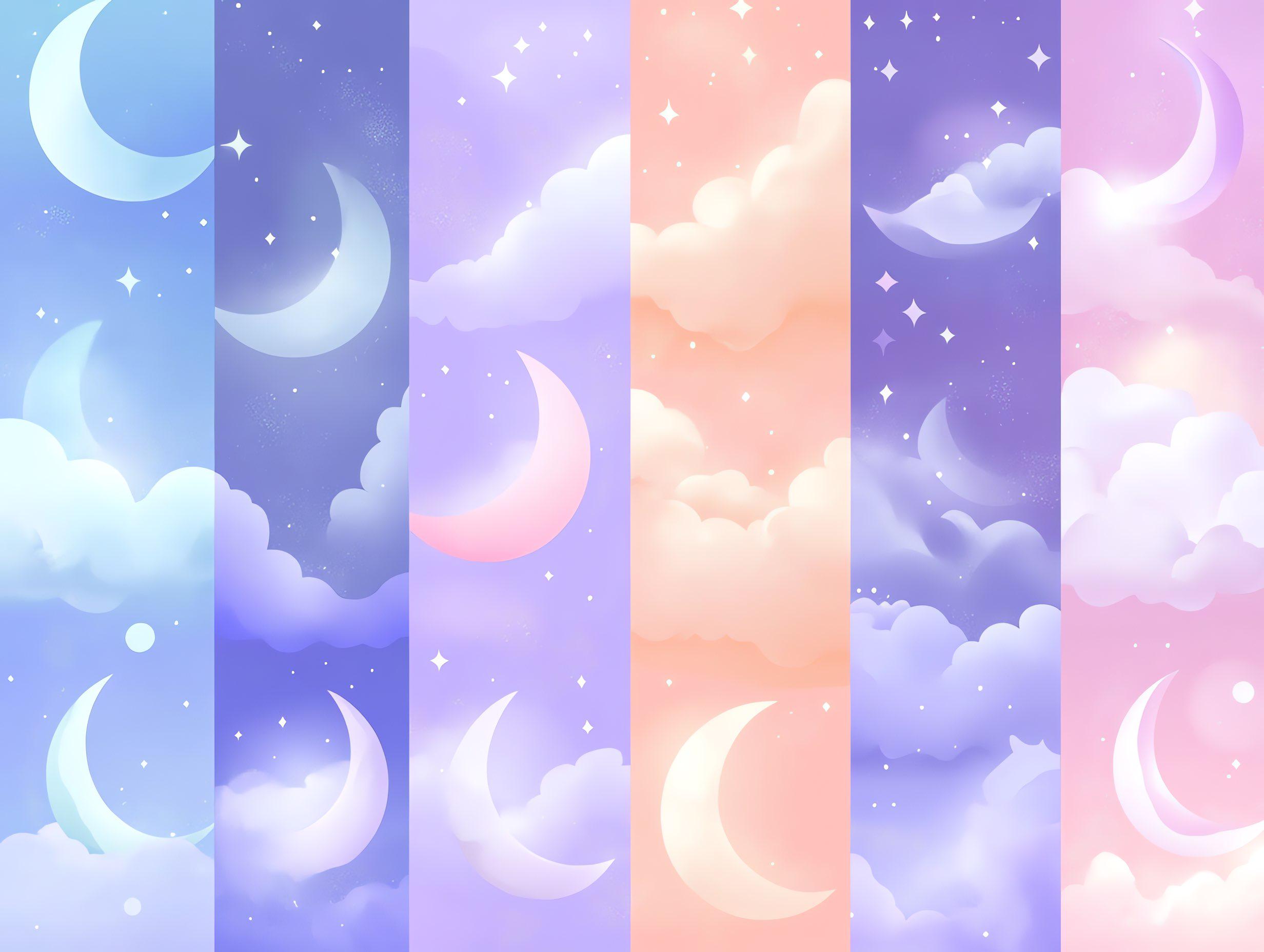 100+ Moon and Stars Procreate Textures, Brushes for Procreate, Instant ...