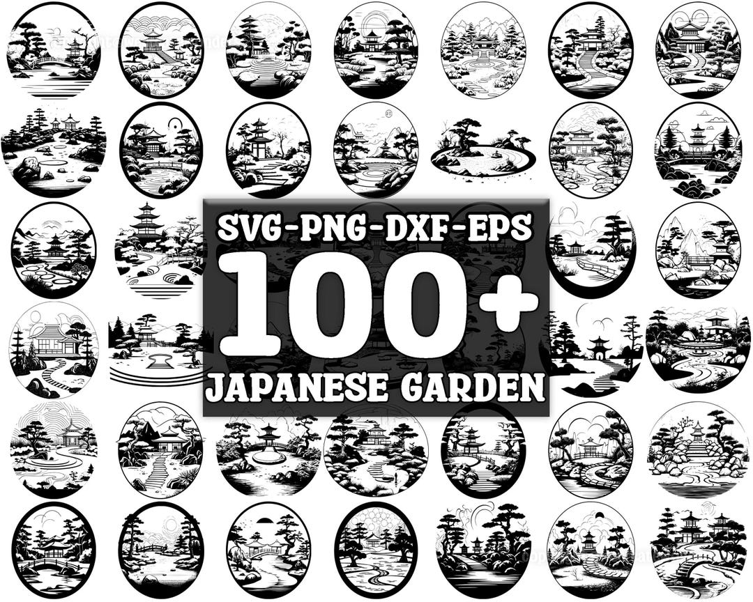 Zen Garden SVG Bundle, Set of 100, Instant Digital Download, Png, Svg ...