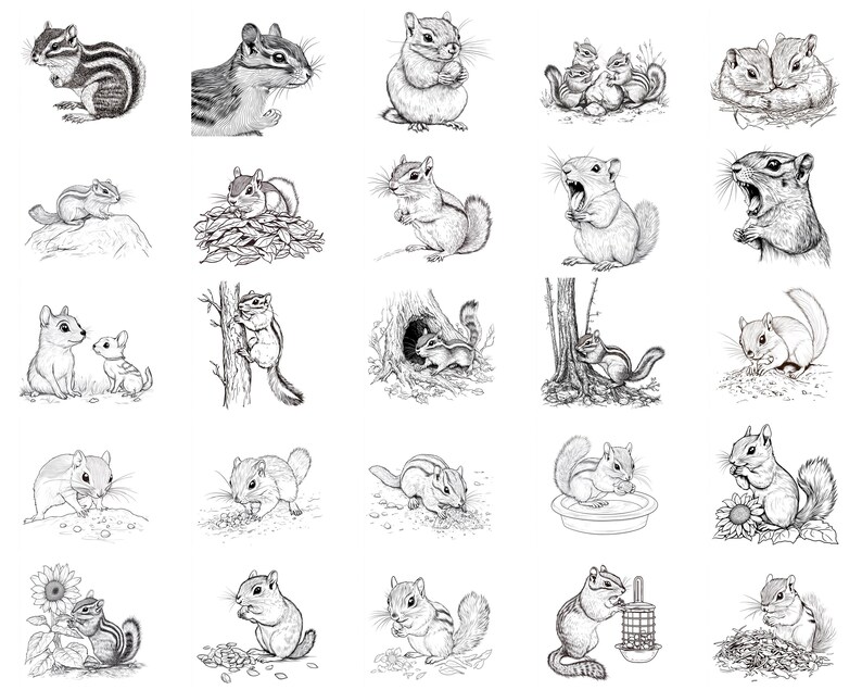 100+ Eastern Chipmunk Procreate Stamps, Brushes for Procreate, Instant ...