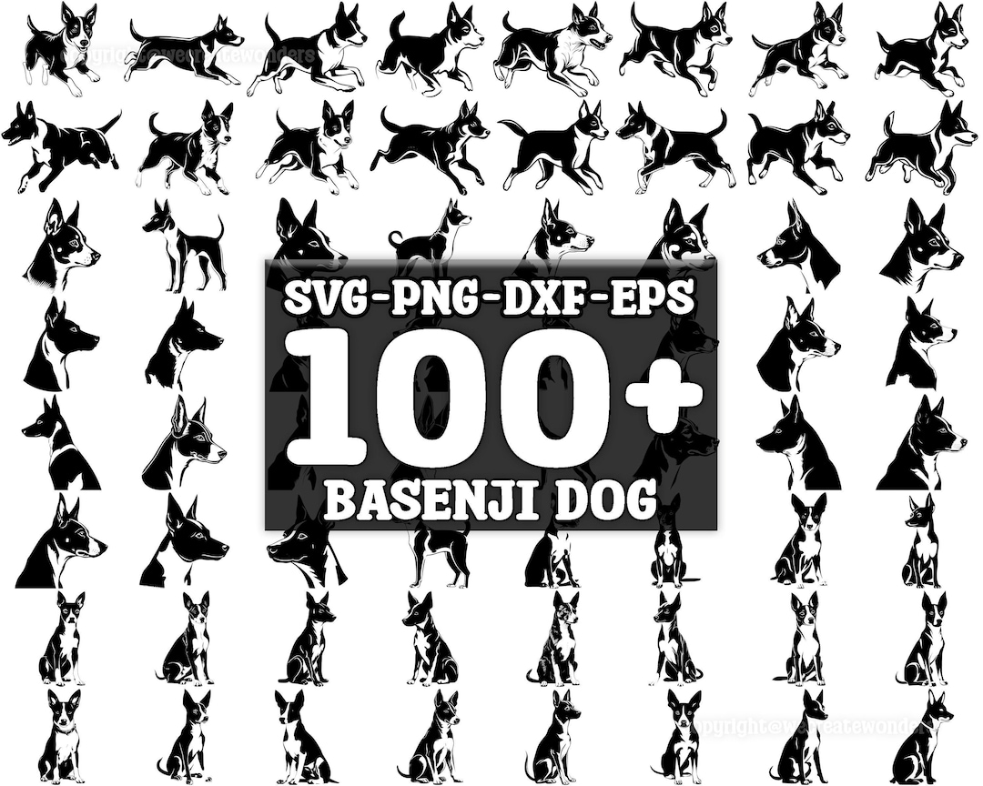 Basenji SVG Bundle, Set of 100, Instant Digital Download, Png, Svg, Eps ...