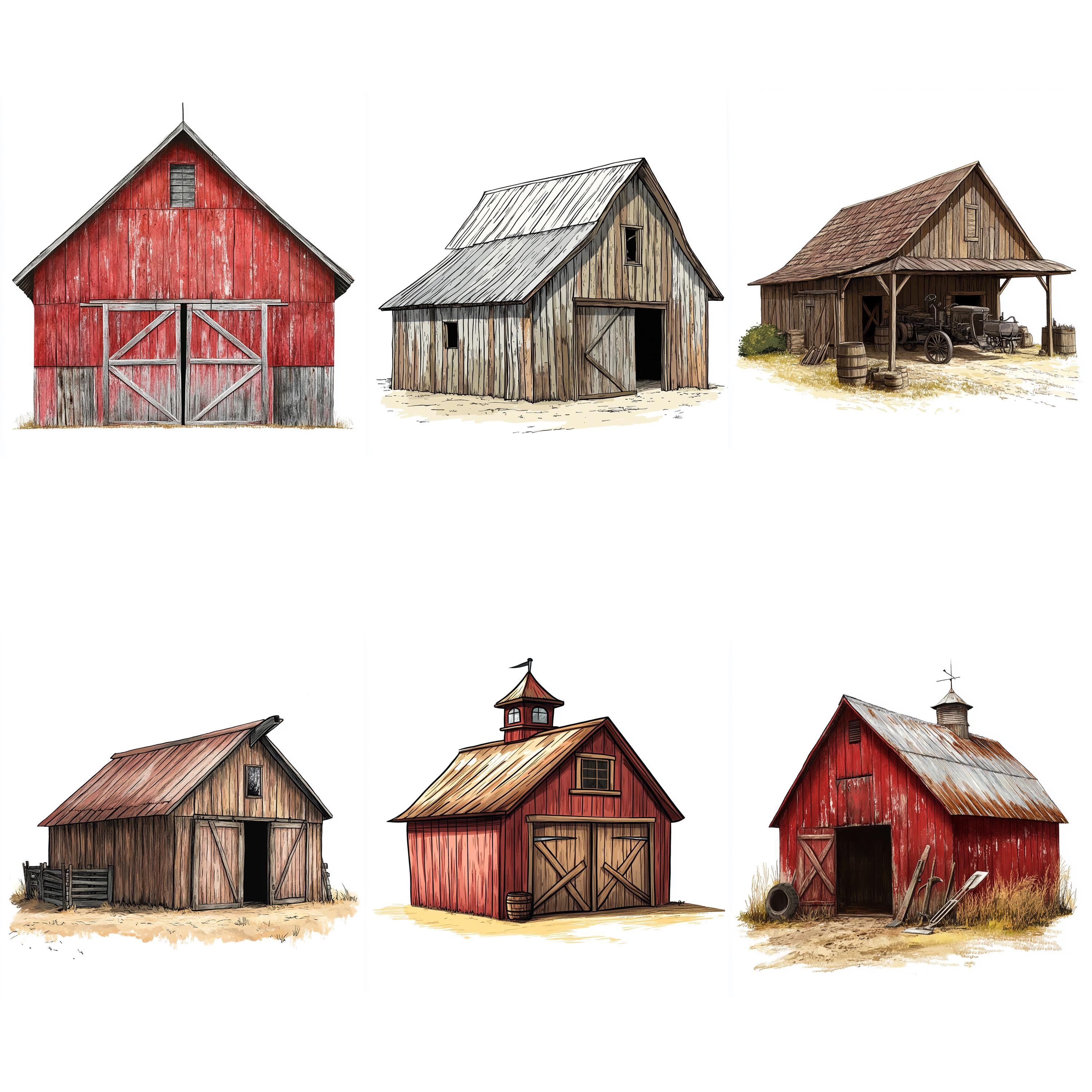 100 Western Barn Procreate Stamps, Brushes for Procreate, Instant ...