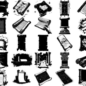 Ancient Scrolls SVG Bundle, Set of 100, Instant Digital Download, Png ...