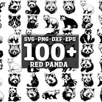 Red Panda DJ Clipart Vector Graphic Svg Png Jpg Eps Music Cool Red ...