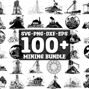 Mining SVG Bundle, Set of 100, Instant Digital Download, Png, Svg, Eps ...