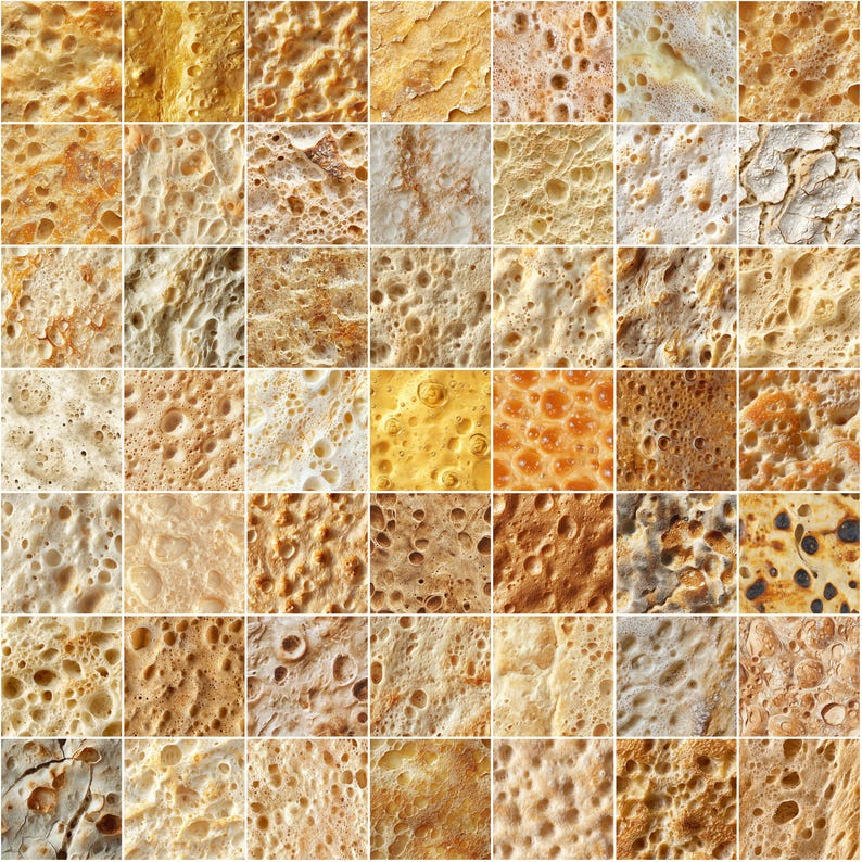 Sourdough Bread Crust Bubbles 100+ Procreate Textures, Brushes for ...