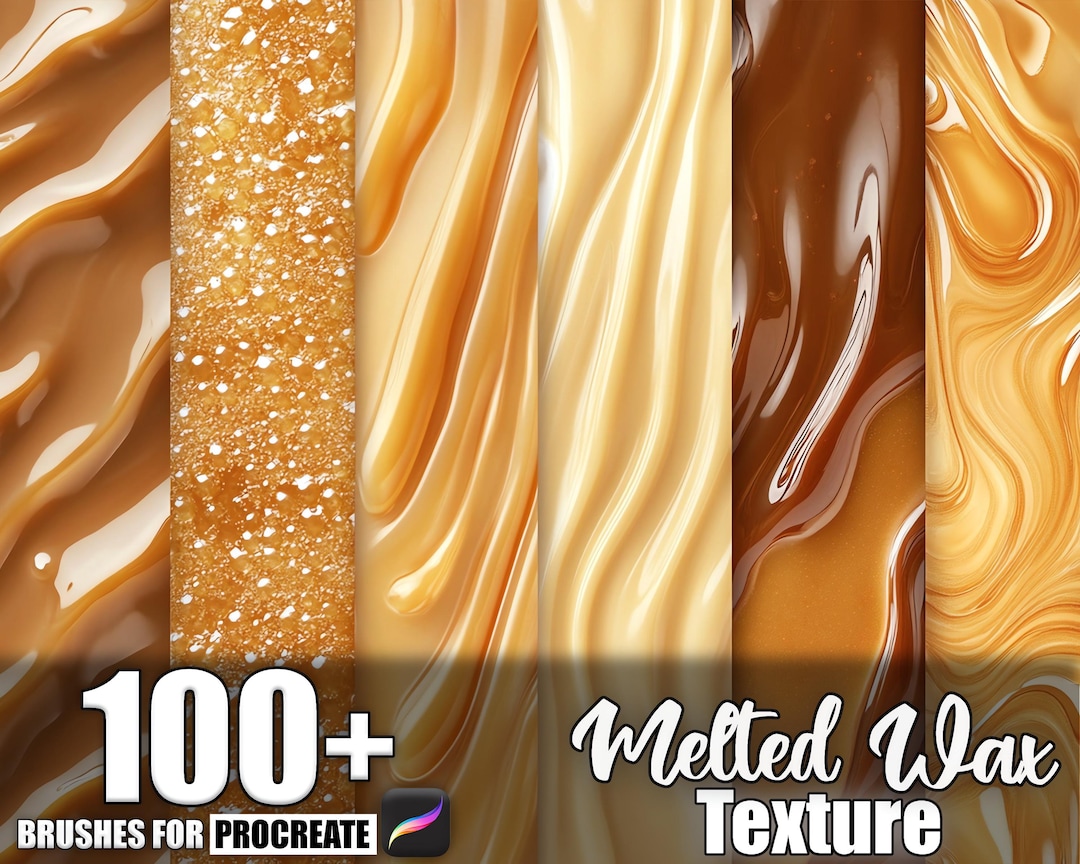 100+ Melted Wax Procreate Textures, Brushes for Procreate, Instant ...