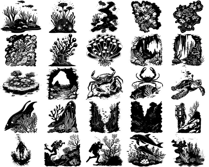 Reef Treasures SVG Bundle, Set of 100, Instant Digital Download, Png ...