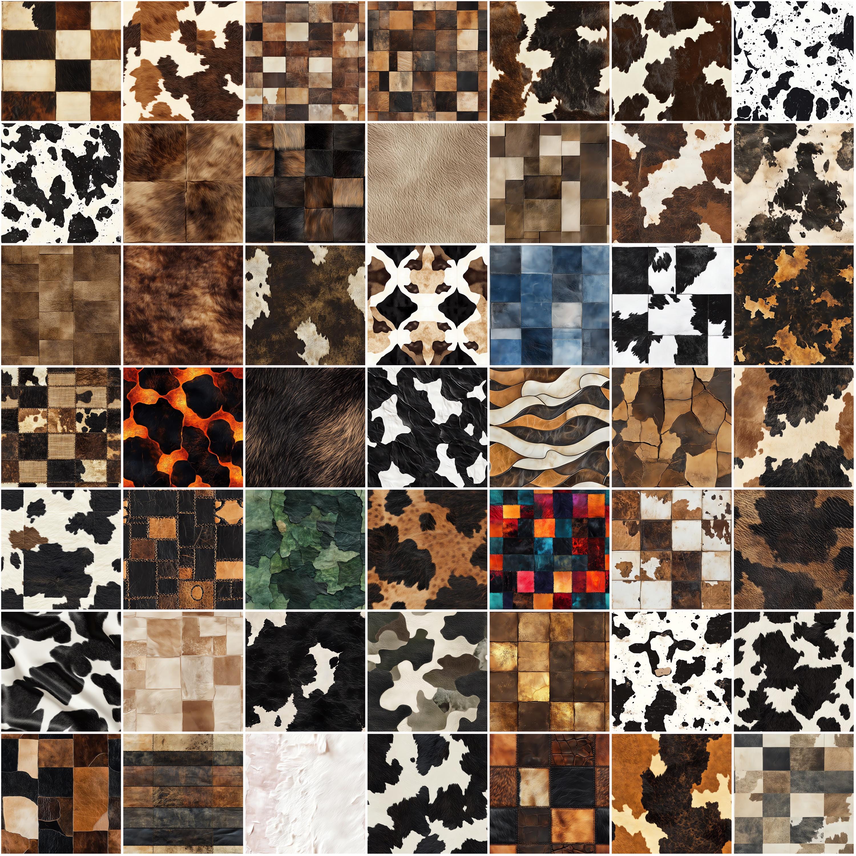 100+ Cowhide Patches Procreate Textures, Brushes for Procreate, Instant ...