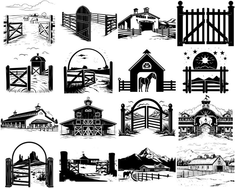 Gate Ranch SVG Bundle, Set of 100, Instant Digital Download, Png, Svg ...