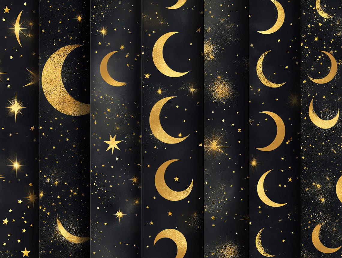 100+ Moon and Stars Procreate Textures, Brushes for Procreate, Instant ...