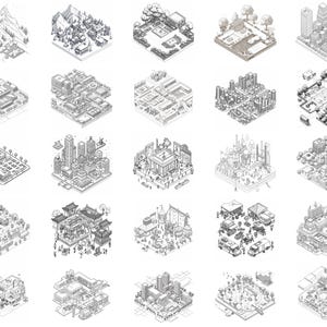 100+ Isometric Cityscape Procreate Stamps, Brushes for Procreate ...