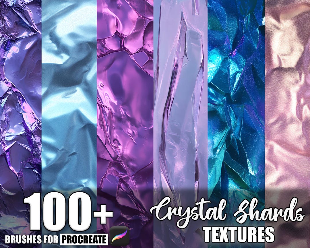 100+ Crystal Shards Procreate Textures, Brushes for Procreate, Instant ...