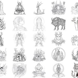 100+ Nordic Mythical Creatures Procreate Stamps, Brushes for Procreate ...