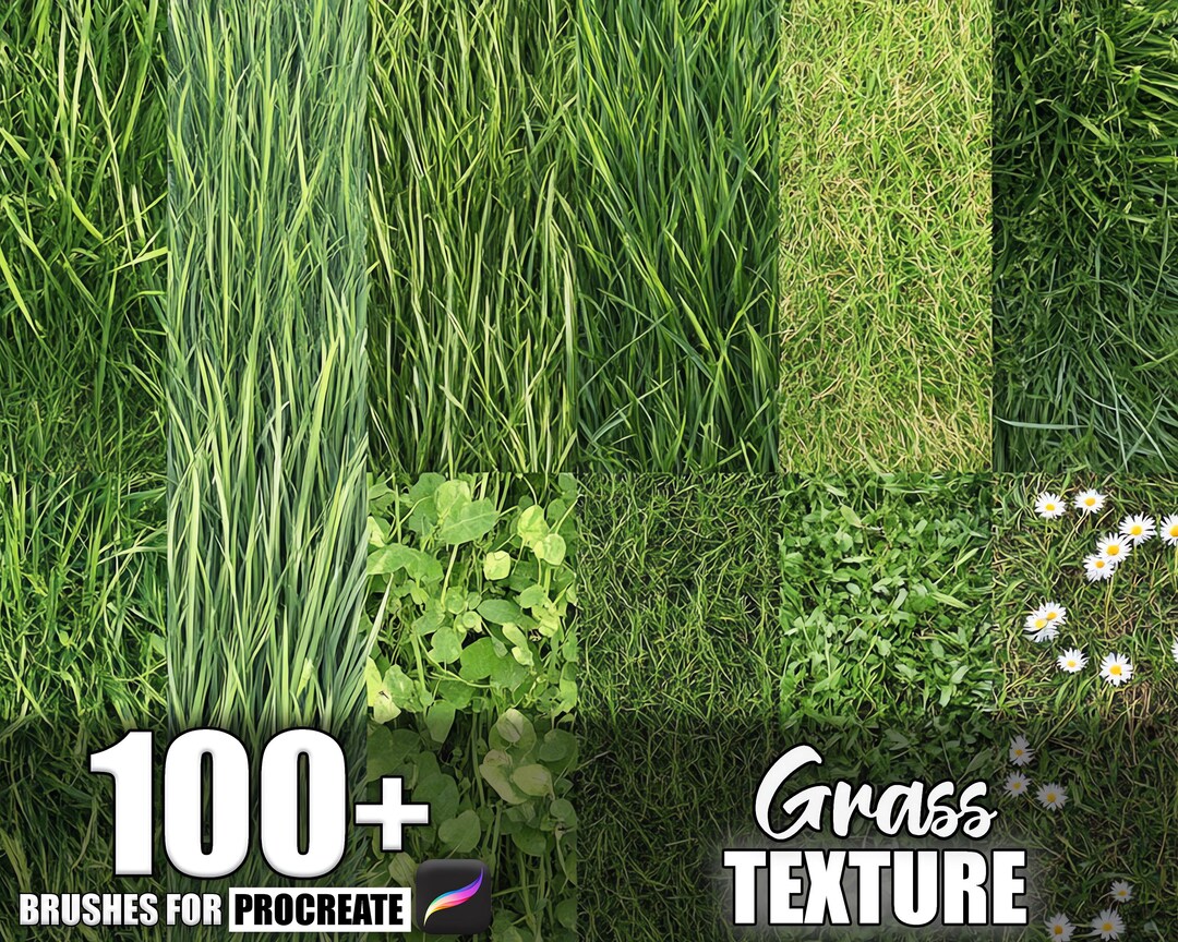 100+ Grass Texture Procreate Textures, Brushes for Procreate, Instant ...