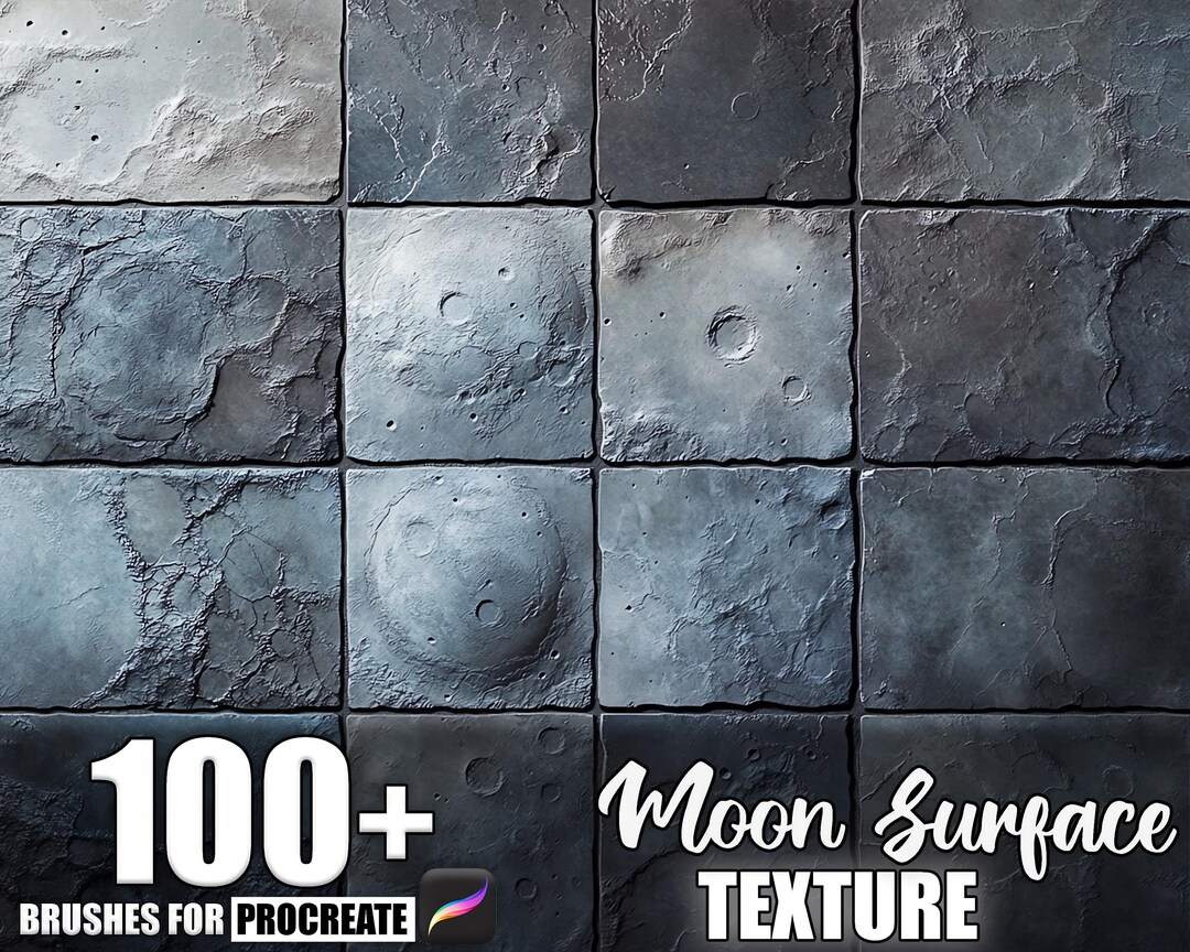 100+ Moon Surface Procreate Textures, Brushes for Procreate, Instant ...