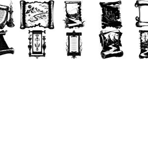 Ancient Scrolls SVG Bundle, Set of 100, Instant Digital Download, Png ...